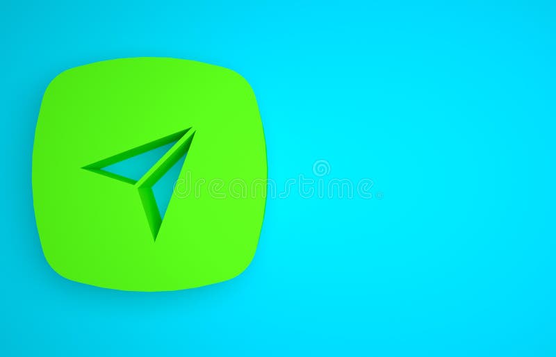 Green Infographic of City Map Navigation Icon Isolated on Blue ...