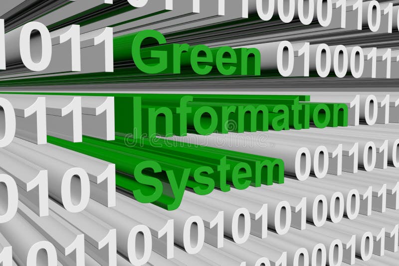Green information system stock illustration. Illustration of code ...