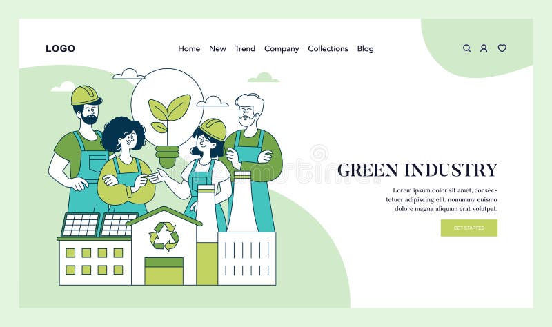 Green Infrastructure. Flat Vector Illustration Stock Vector ...