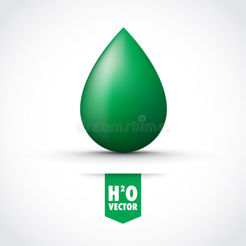 Green ink droplet stock vector. Illustration of aqua - 92685997