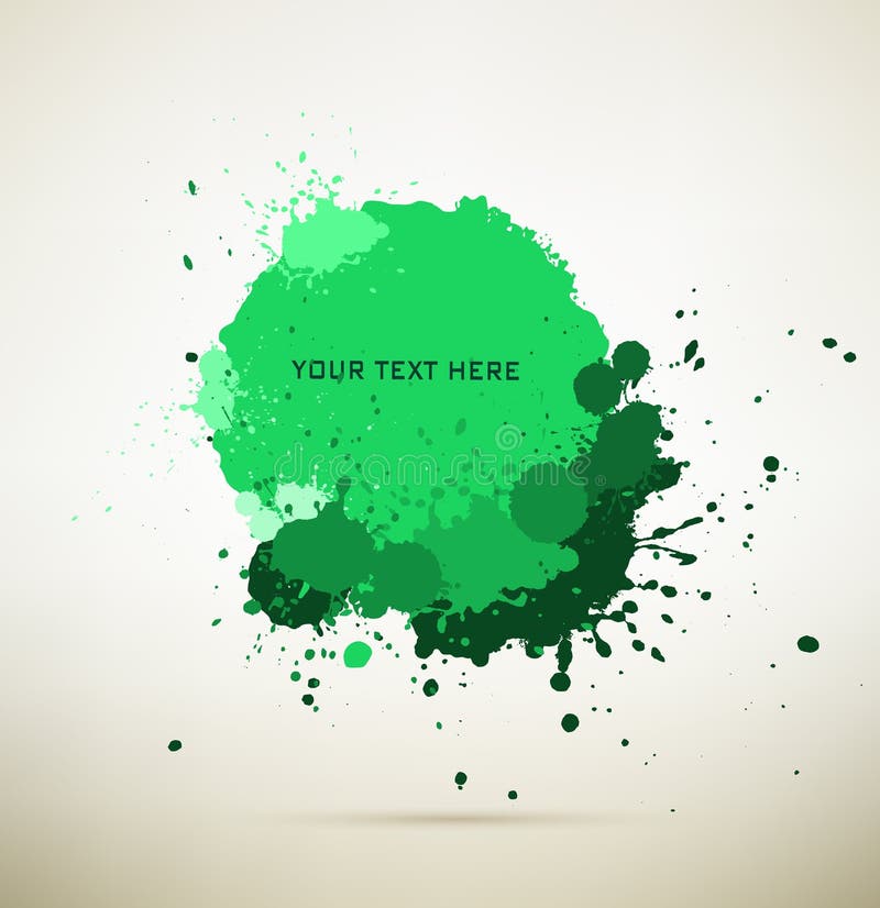 Green Ink splats stock vector. Illustration of blob, spotted - 43393414