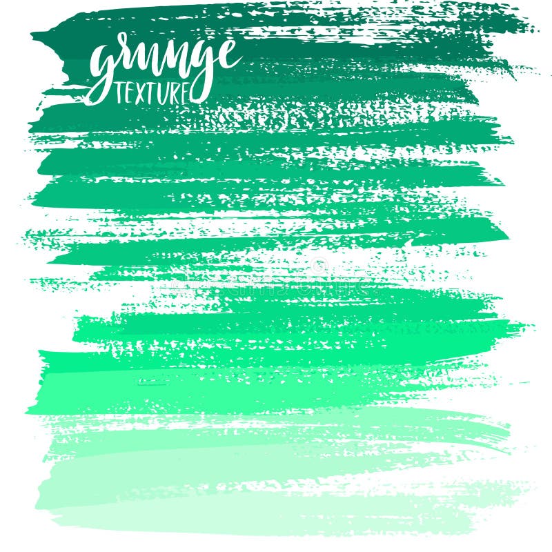 Green Ink Vector Brush Strokes. Vector Illustration. Grunge Gradient ...