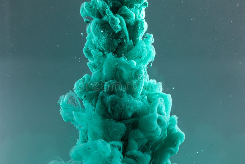 Green Ink in the Water. Scientific Abstract Background Stock Photo ...