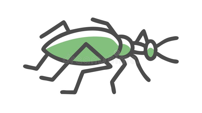 Green Insect Grasshopper Bug Icon for Nature Pest Control Vector Design ...