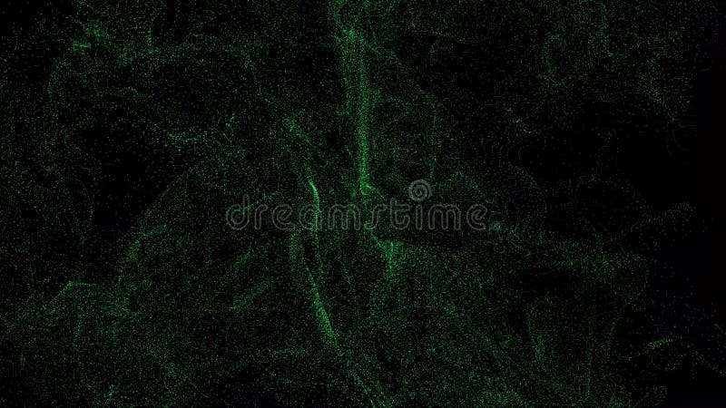 Green Intense Space Storm of Particles. Cosmic Chaos Stock Illustration ...