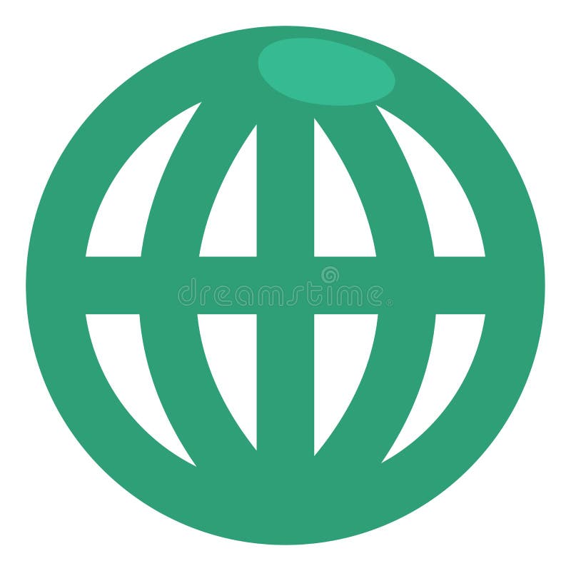 Green Internet Cable Around Tech Sphere. Conceptual 3d Illustration of ...