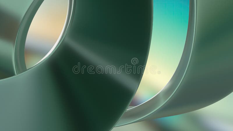 Green Intertwined Glassy Objects in Bends Abstract, Dramatic ...