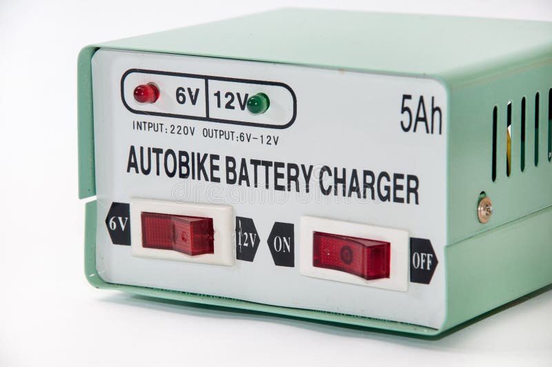 Green Inverter Voltage on a White Background Stock Image - Image of ...