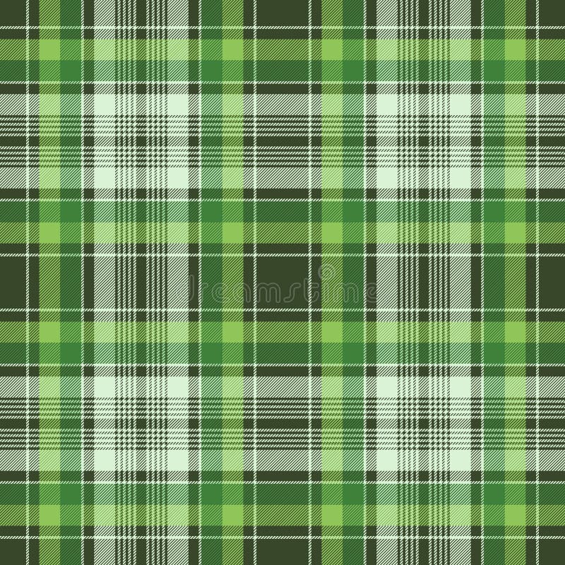 Green Irish Check Fabric Plaid Seamless Fabric Texture Stock Vector ...