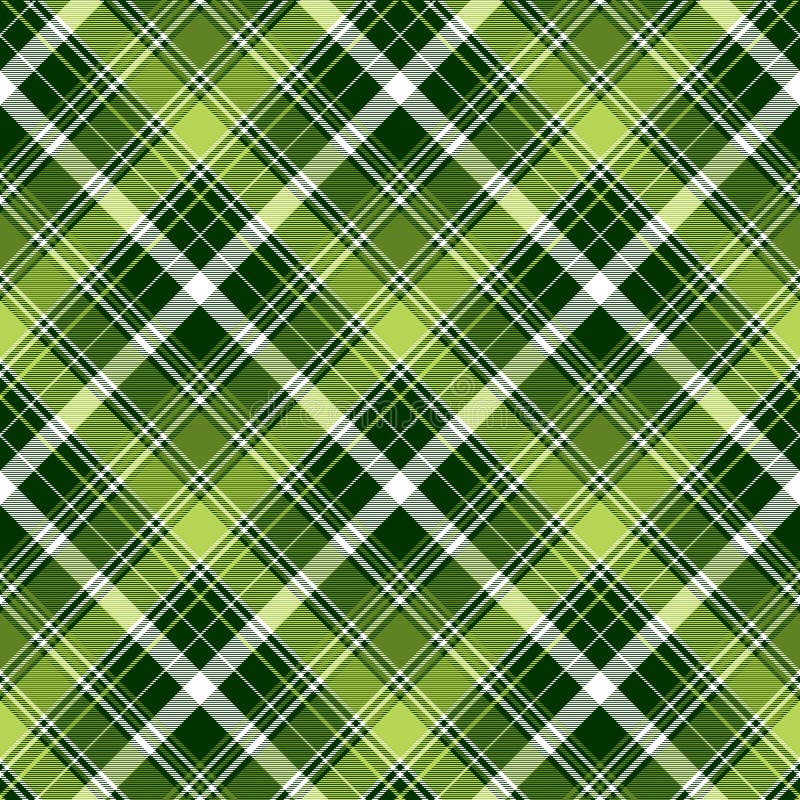 Green Irish Check Fabric Plaid Seamless Fabric Texture Stock Vector ...