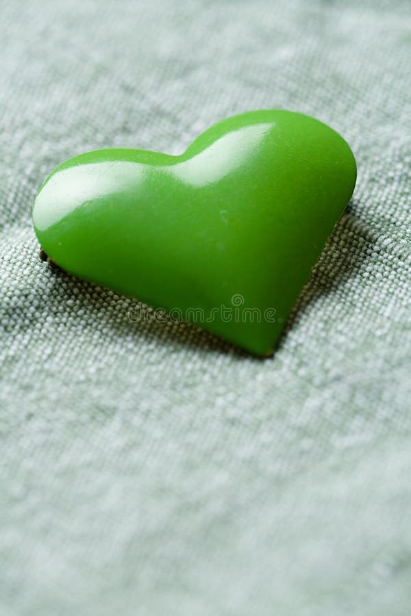 Green Iron Heart Shape on Cloth Stock Image - Image of nuptials ...