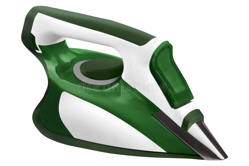 Green Iron Isolated on White Stock Image - Image of isolated, housework ...