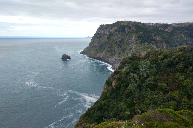 The Green Island of Madeira. View from Above. Stock Image - Image of ...