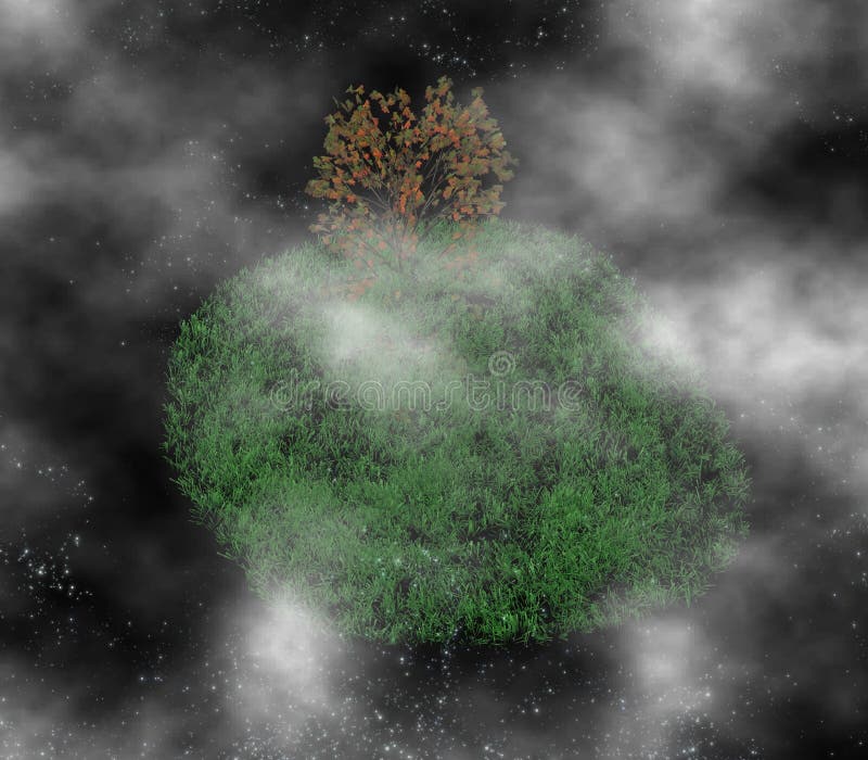 Green Island with maple stock illustration. Illustration of design ...