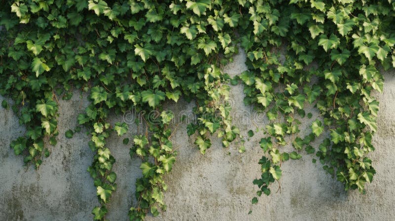 Green Ivy Climbing Wall stock illustration. Illustration of outdoor ...