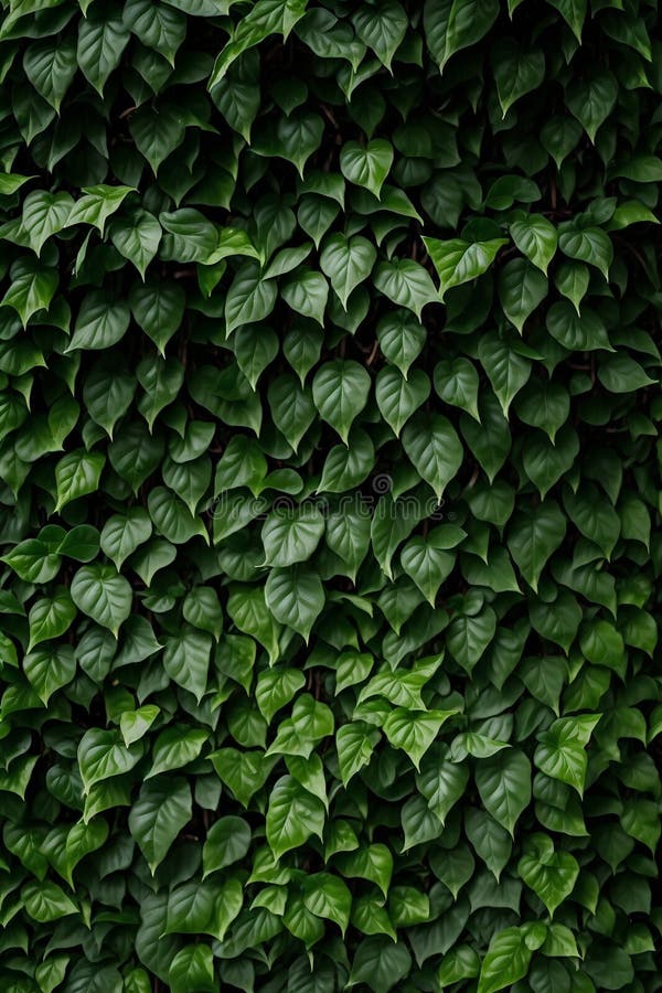 Green Ivy Wall Texture Background. Natural Pattern of Green Leaves ...