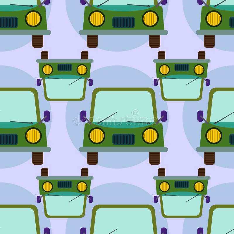 Green Jeep Seamless Background Design Stock Illustration - Illustration ...