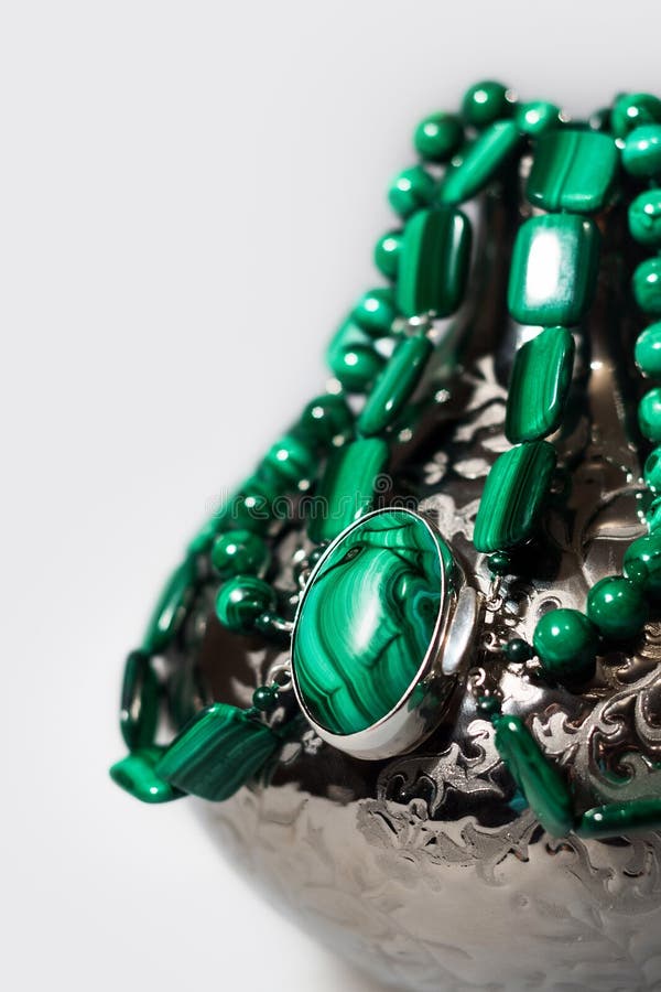Green Jewel stock photo. Image of silver, jewelery, luxury - 38174626