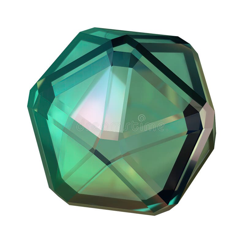 Green Jewel-like Angular Deformed Hexagonal Three Dimensional Geometry ...