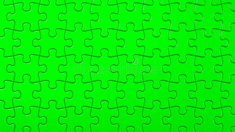 Green Jigsaw Puzzle on White Background Stock Illustration ...
