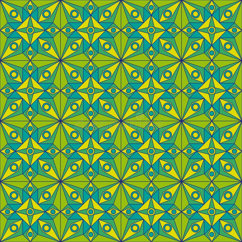 Used Vintage Wallpaper in Green Stock Illustration - Illustration of ...