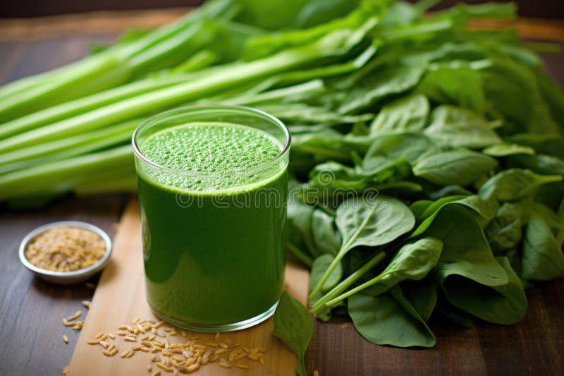 Green Juice Amidst a Pile of Pulp and Seeds Stock Photo - Image of ...