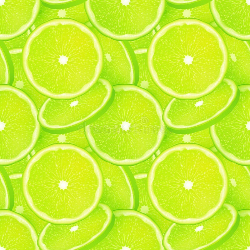 Green Juicy Lime Slice Vector Seamless Pattern Stock Vector ...