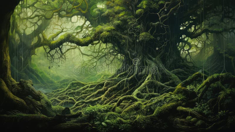 Green jungle tree stock image. Image of giant, foliage - 361676855