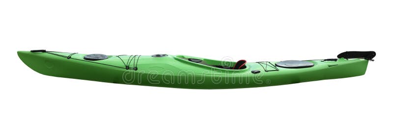 Green Kayak Isolated on White. Outdoor Activity Stock Photo - Image of ...