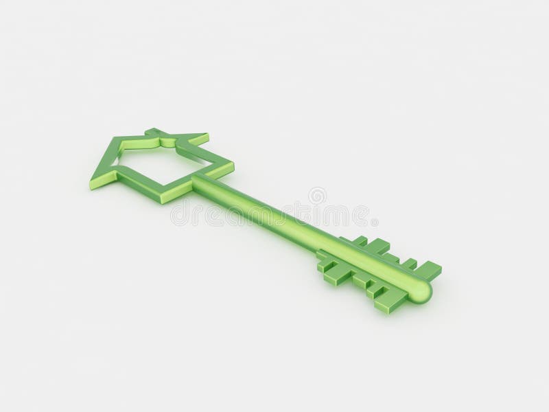 Green Key stock illustration. Illustration of house, lease - 14194968