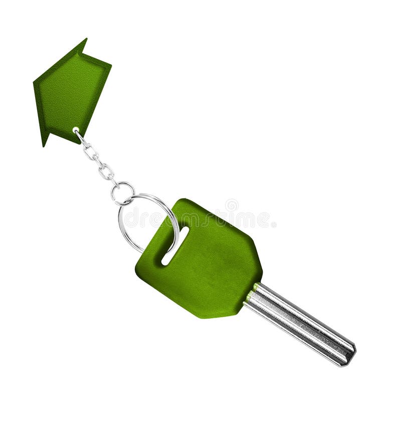 Green key with arrow stock photo. Image of real, access - 75841406