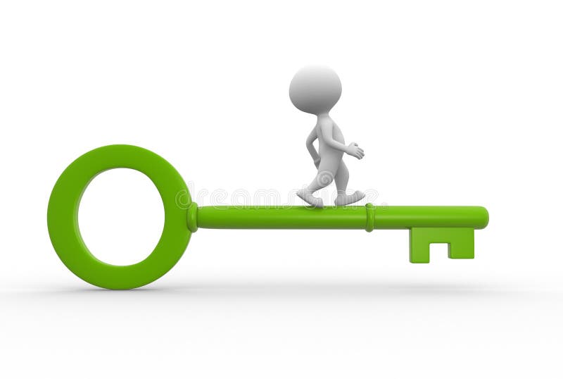 Green key stock illustration. Illustration of concept - 37414960