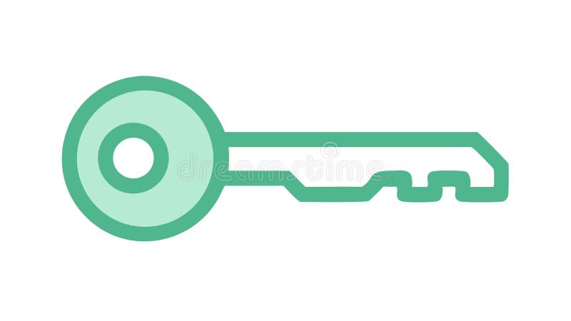Green Key Security Icon, Digital Access Protection Vector, Vector Design Generative AI Stock ...