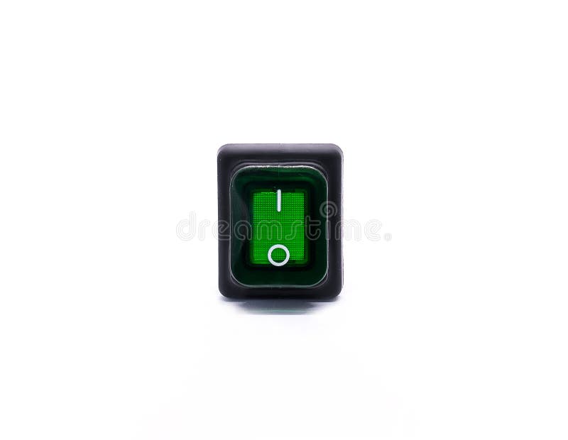 Green Key Switch on White Background Stock Photo - Image of ...
