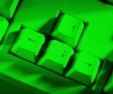 Green Keyboard stock image. Image of desktop, closeup, communication ...