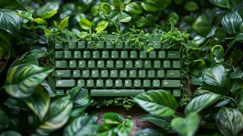 Green Keyboard Concept, ECO Keyboard Stock Photo - Image of energy ...