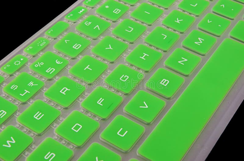 Green Keyboard stock image. Image of desktop, closeup, communication ...