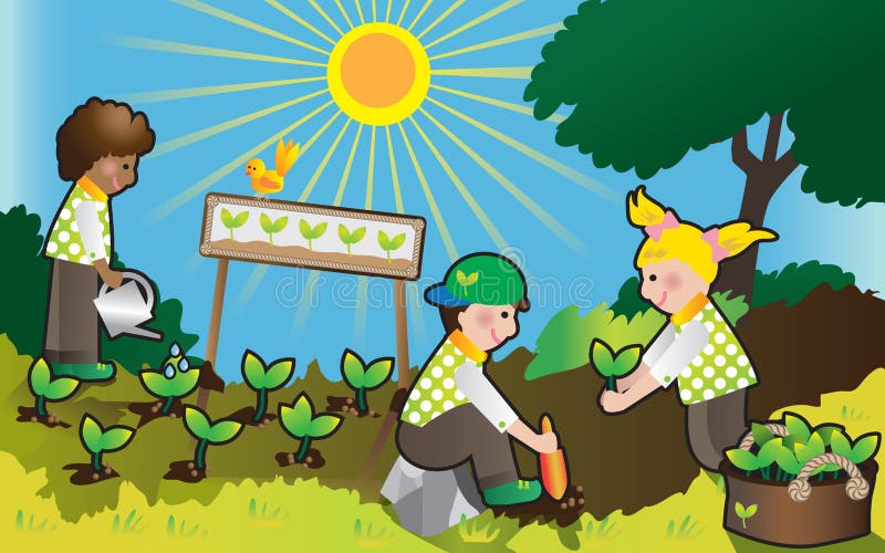 Green kids stock vector. Illustration of conservation - 8681173