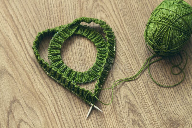 Green knit stock photo. Image of green, handmade, life - 39244478