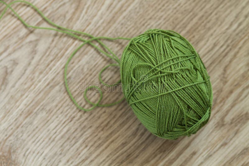 Green knitting wool stock photo. Image of recreation - 39244516