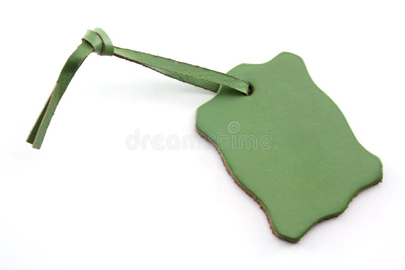 Green Label Tag stock image. Image of luggage, leathery - 25856825