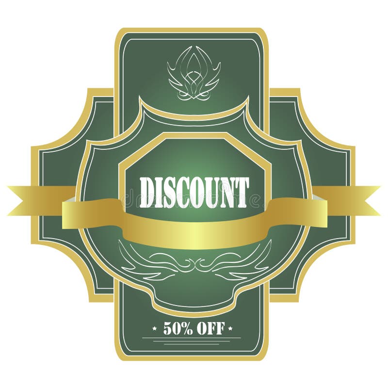 Green label stock illustration. Illustration of banner - 36132265