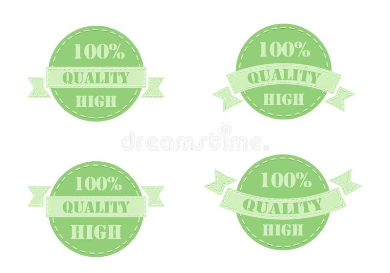 Green Labels Concept with Leaves Oval Shape Stock Vector - Illustration ...