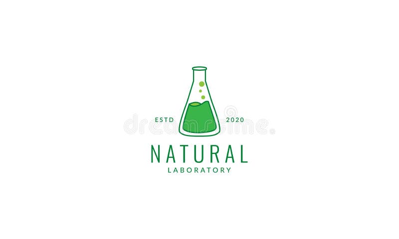 Experiment Logo Template, Abstract Lab Symbol, Erlenmeyer Flask Icon ...