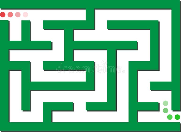 Green labyrinth stock vector. Illustration of concept - 14631057