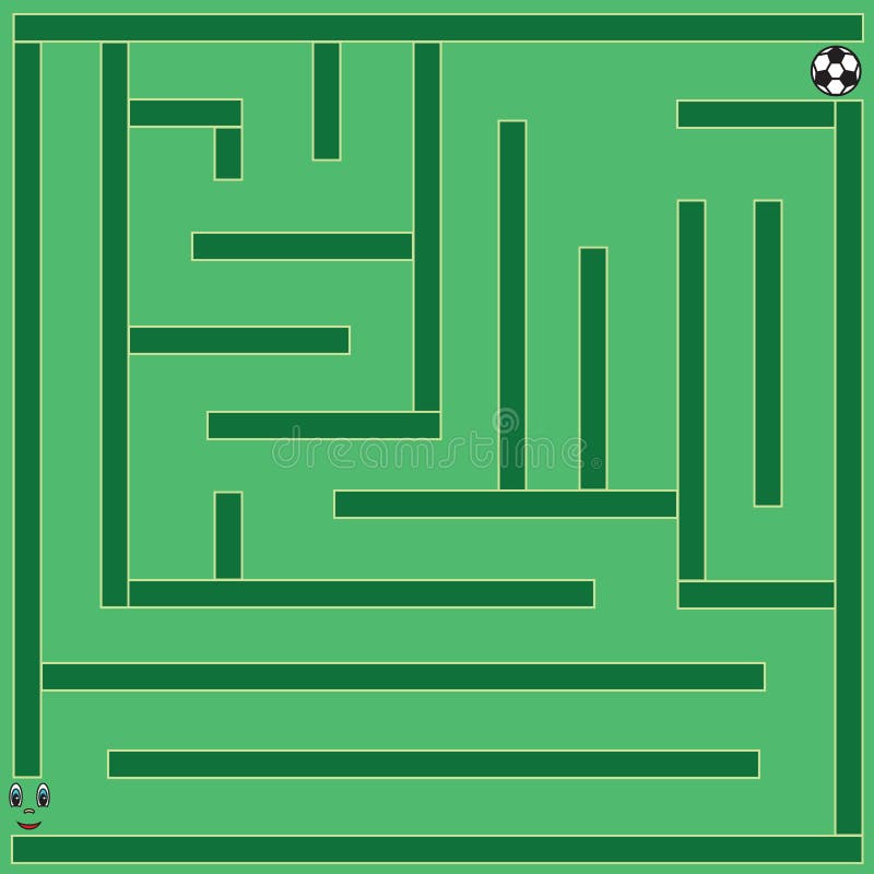 Green Labyrinth stock vector. Illustration of challenge - 27620242