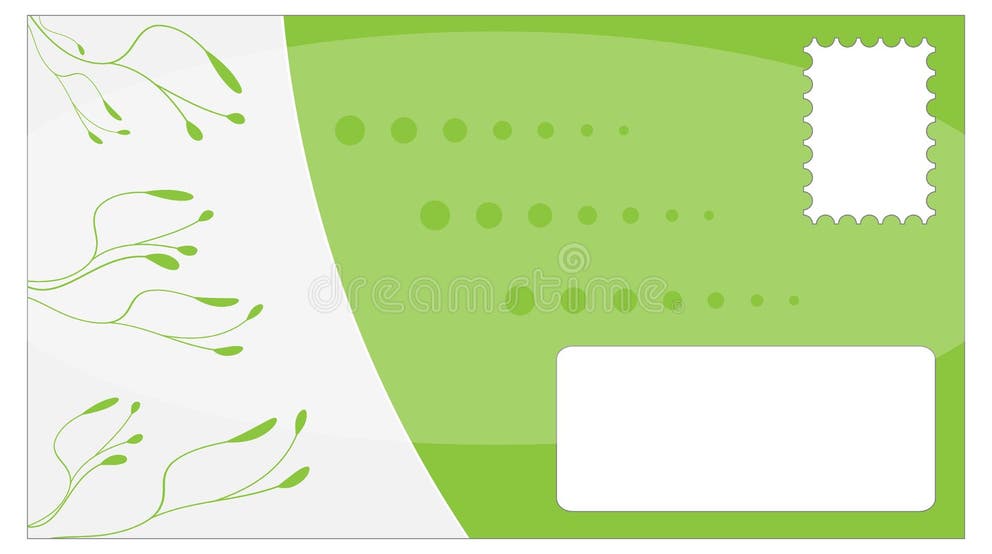 Green Lady Chapman Envelope Stock Vector - Illustration of envelope ...