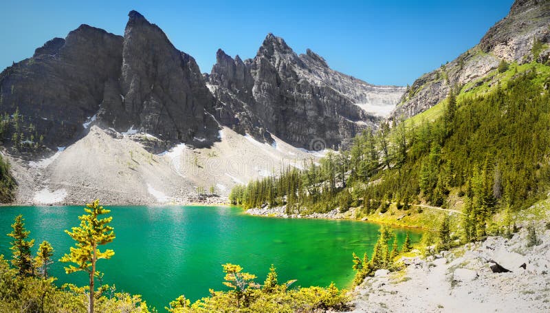Alpine Landscape and Lake, Scenic Scenery Stock Photo - Image of lake ...