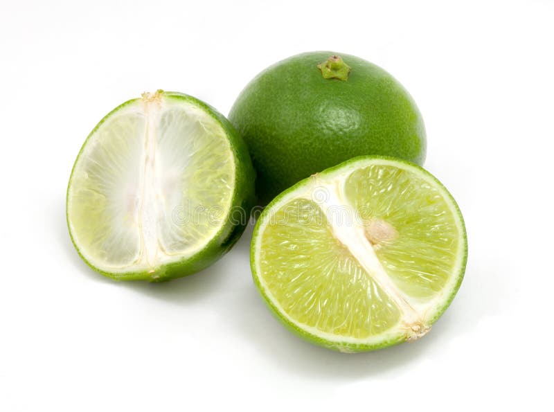 Green Lamon with Cutting Peices Stock Image - Image of juice, nature ...