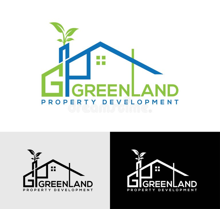 Green Land Property Development Logo Design Template Stock Vector ...